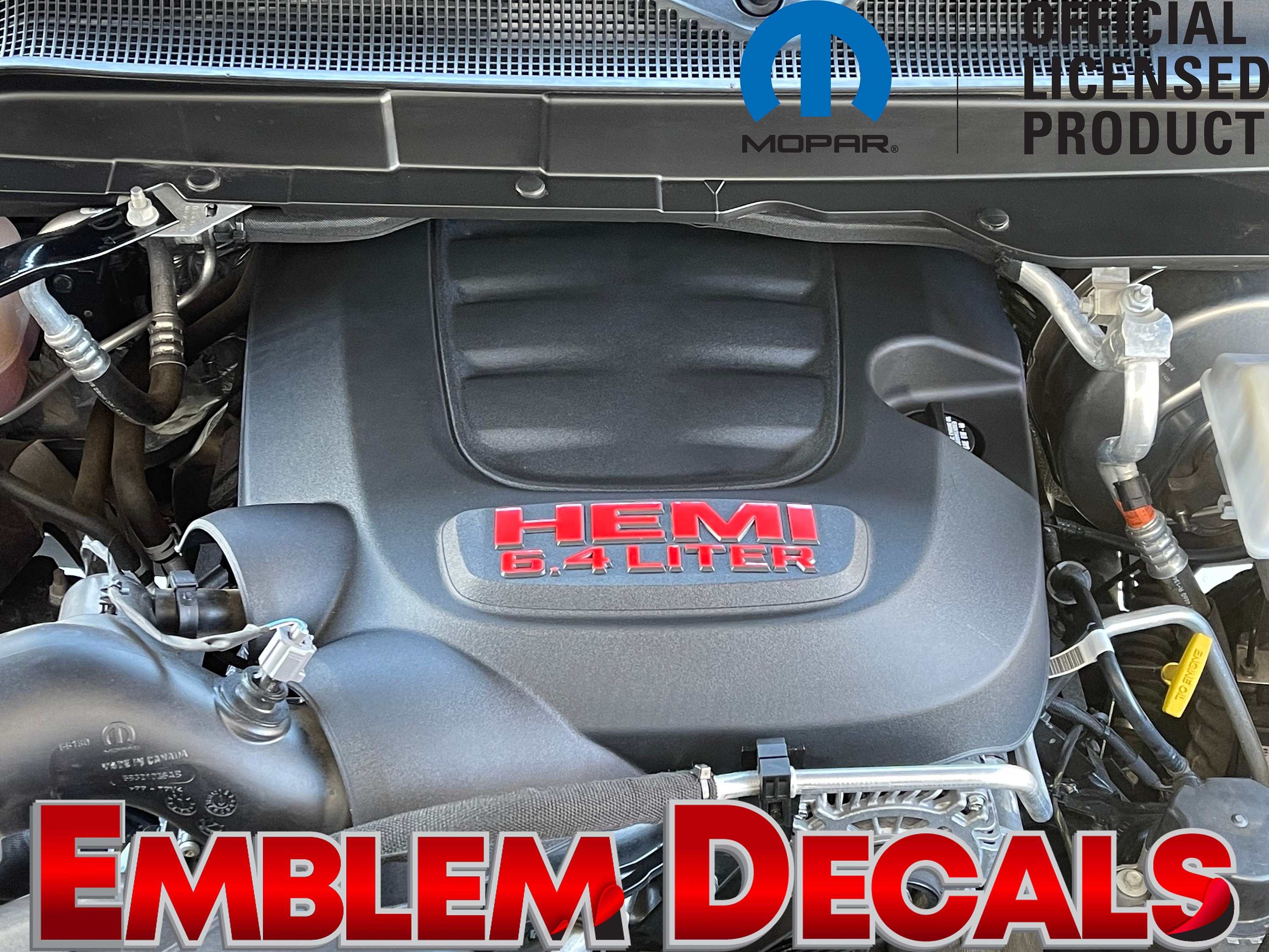 Ram 2500 3500 6.4L HEMI Engine Cover Decals 2019 2020 2021 2022 2023 ...