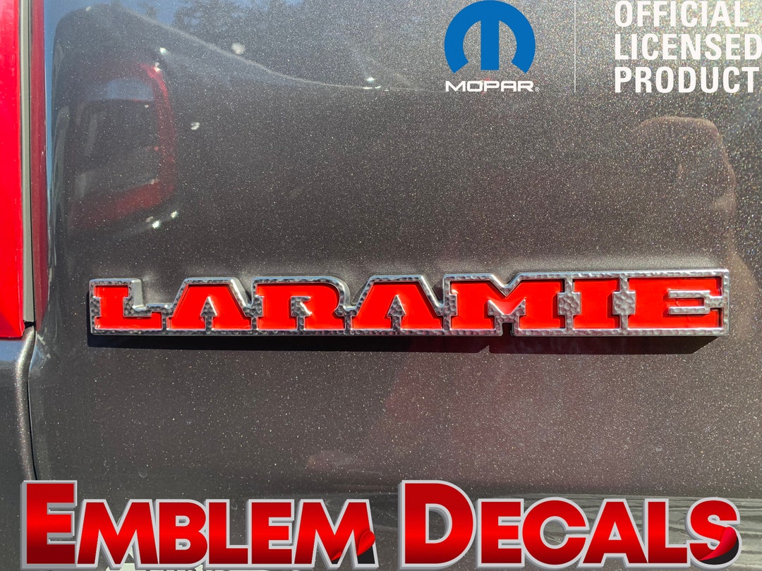 Ram 1500 DT "laramie" Emblem Decal Overlay Decal 2019 2020 2021 2022 ...