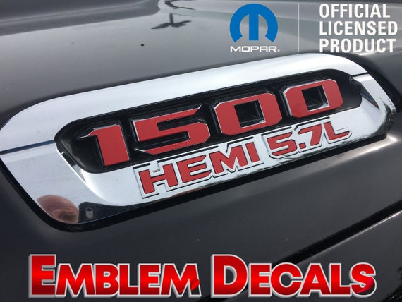 RAM 1500 DT 1500 HEMI 5.7L Hood Emblems Overlay - Etsy