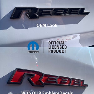 RAM 1500 REBEL Rear Emblem Decals 2019 2020 2021 2022 2023 2024 - Etsy
