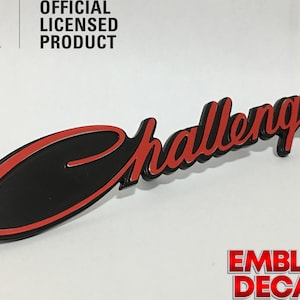 Dodge Challenger 70's Script Grill Emblem Decal 2015 2016 2017 2018 ...