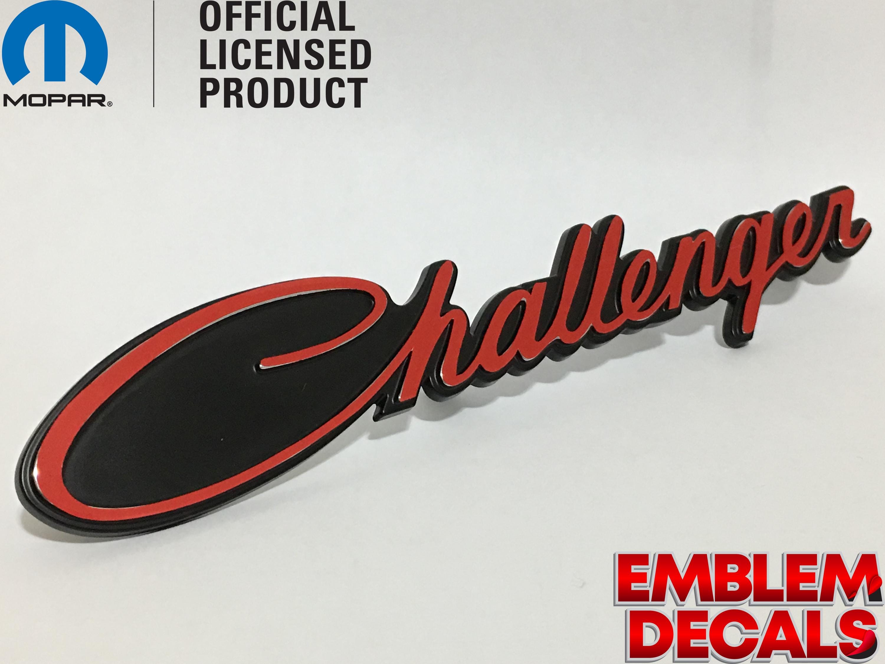 Dodge Challenger WIDEBODY 70's Script Grill Emblem Decal 2015 2016 2017 ...