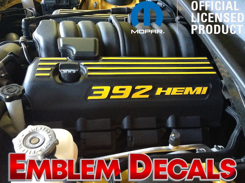 Dodge Charger 392 Hemi Engine Decal 09 2010 11 12 13 14 15 16 17 18 19 ...