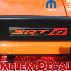 Dodge Challenger SRT8 Spoiler Emblem Decal 2008 2009 2010 2011 2012 ...