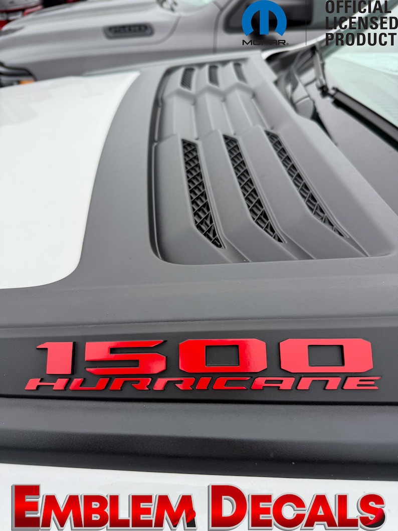 2026 RAM " 1500 HURRICANE " SPORT Performance Hood Emblems Overlay ...