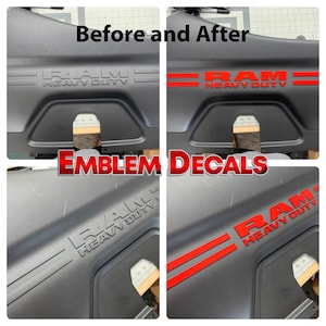 Ram 2500 HEAVY DUTY RAD Shroud Decal Overlay Decal 2019 2020 2021 2022 ...