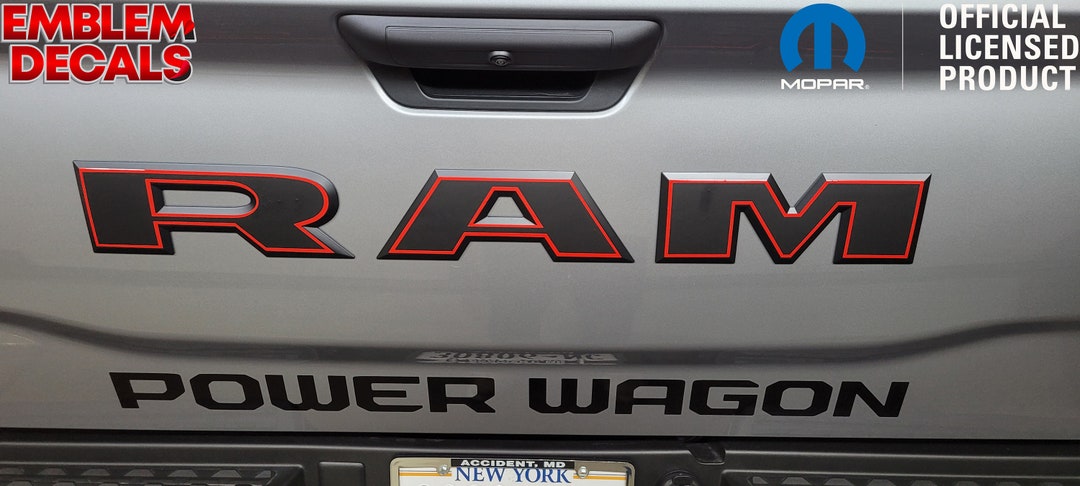 RAM 2500 POWERWAGON Tailgate " R A M " Emblem Decal 2 TONE 19 2020 21 ...