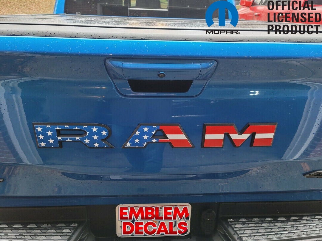 Ram 2500 Power Wagon REBEL Tailgate Emblem USA Decals 2023 2024 USA and ...