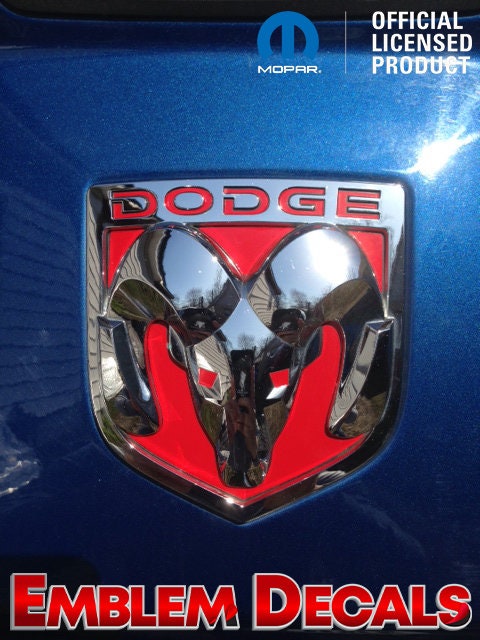 Dodge RAM 1500 Ram Heads Front and Rear Emblem Inlays Decals - Etsy