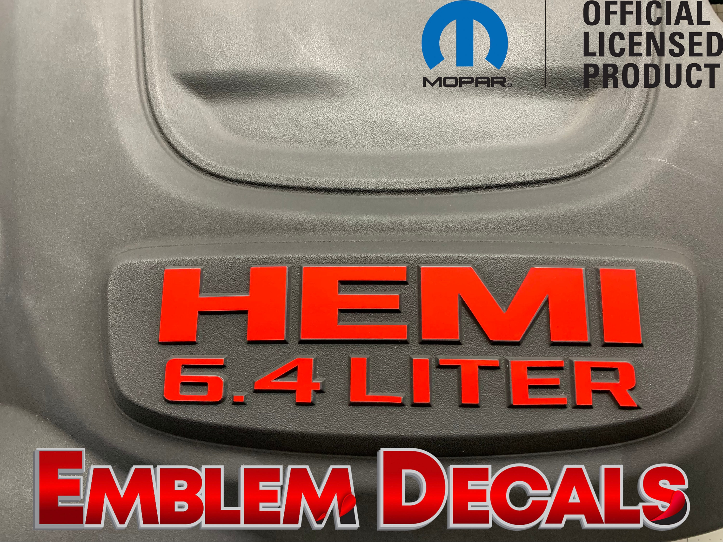 Ram 2500 3500 6.4L HEMI Engine Cover Decals 2019 2020 2021 2022 2023 ...