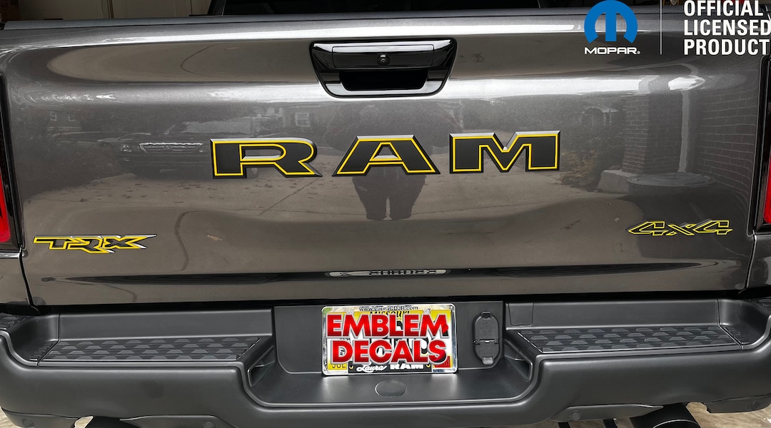 RAM 1500 TRX Tailgate Package Emblem Overlay 2 TONE Decal 2021 2022 ...