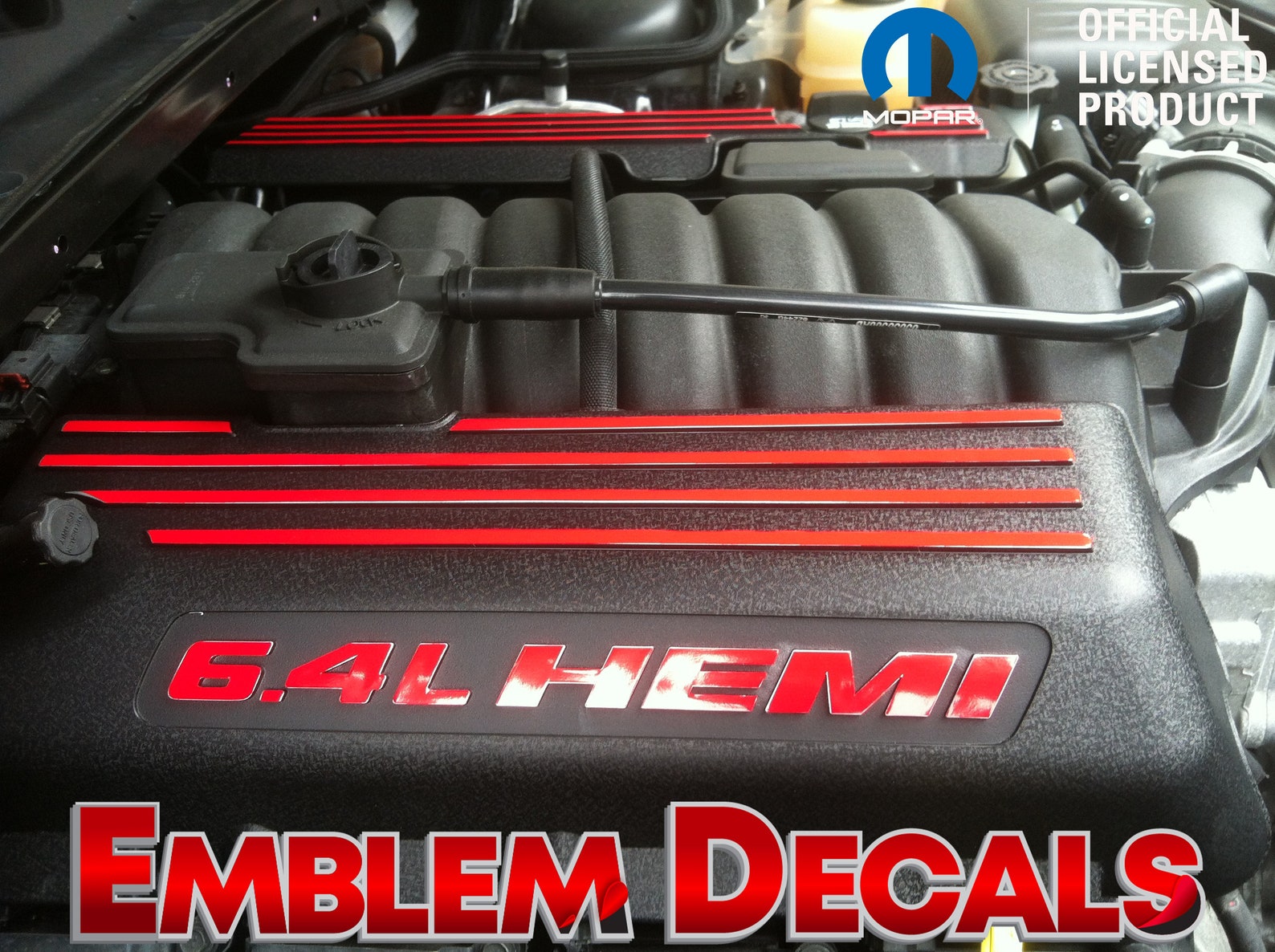Dodge Challenger 6.4L Hemi Engine Decal SRT8 09 2010 11 12 13 14 15 16 ...