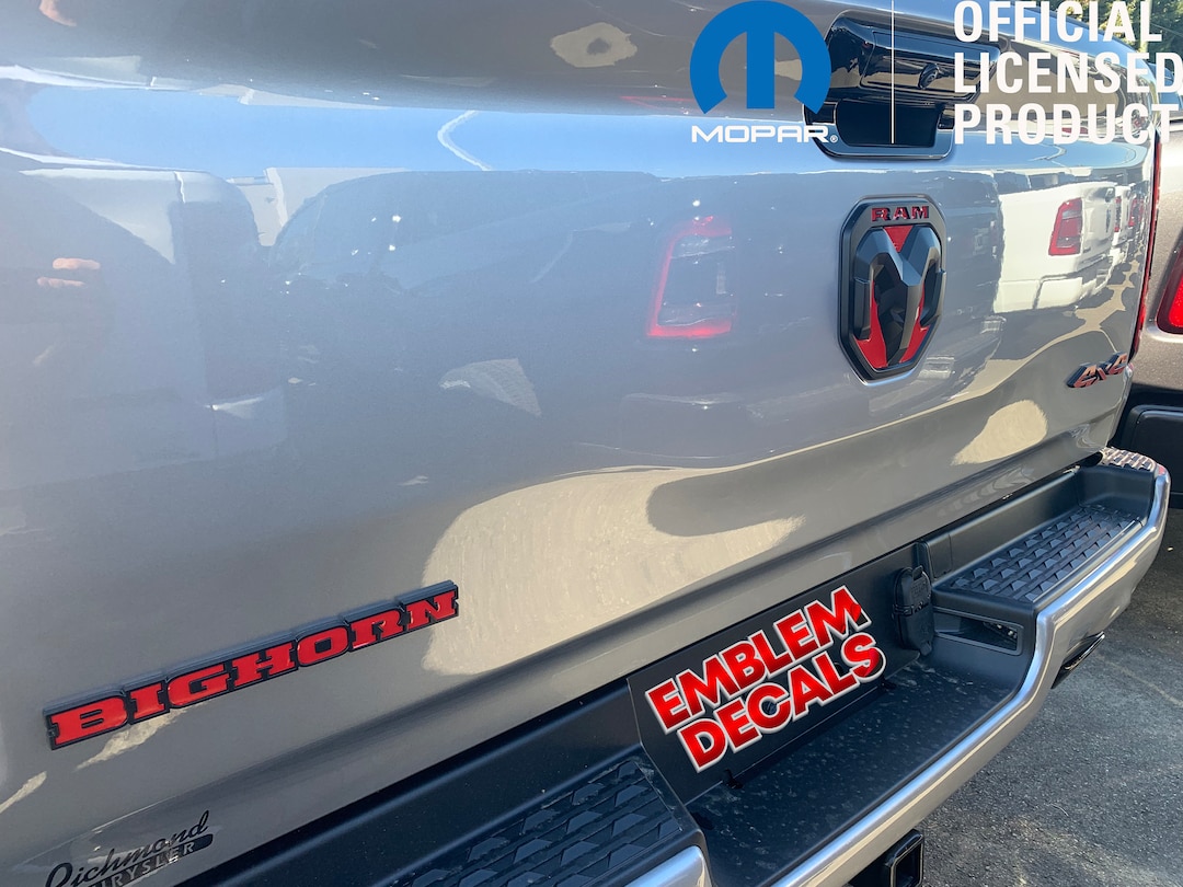 Ram 1500 DT BIGHORN Tailgate COMBO Decal Overlay Decal 2019 2020 2021 ...