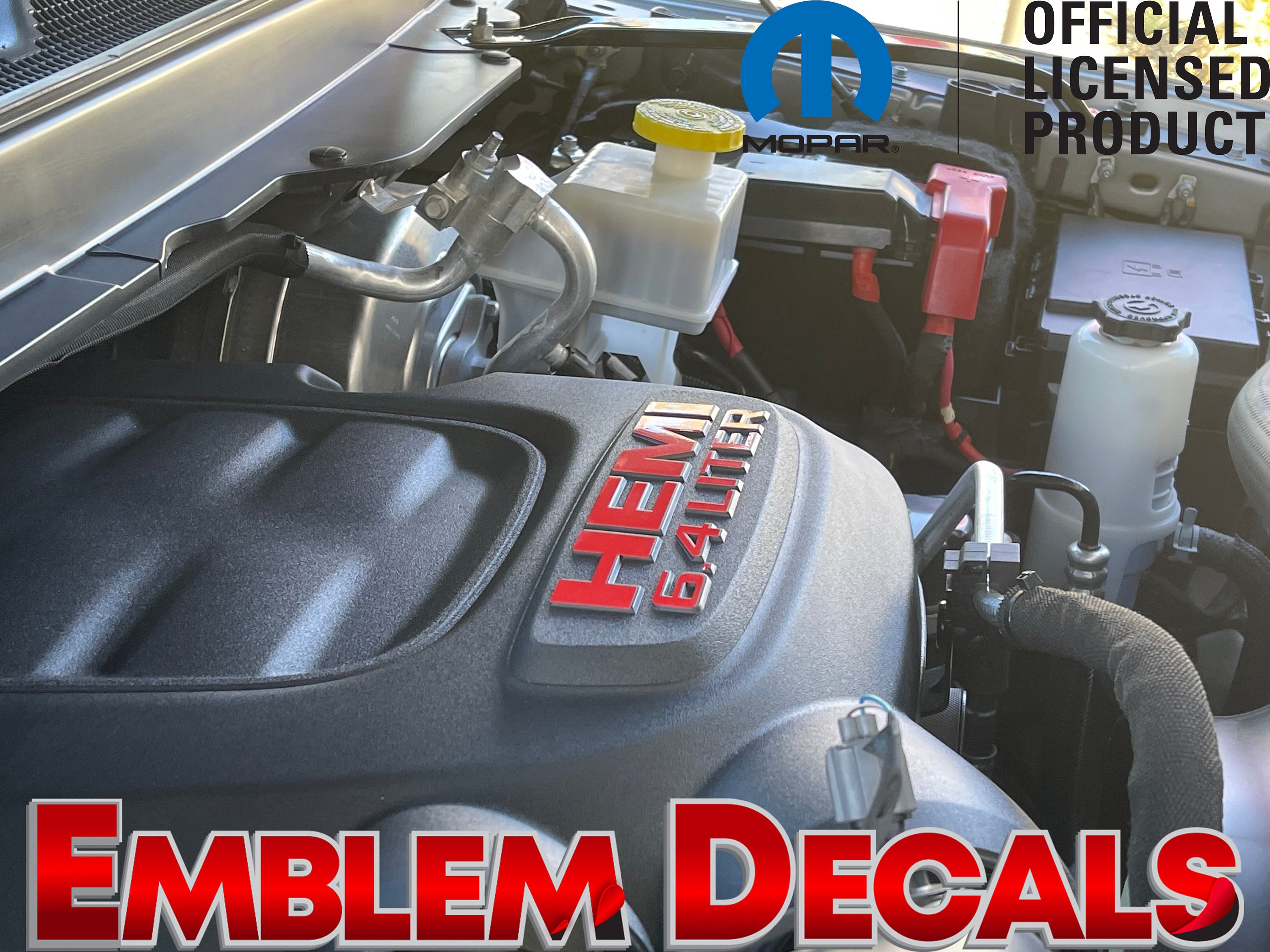 Ram 2500 3500 6.4L HEMI Engine Cover Decals 2019 2020 2021 2022 2023 ...