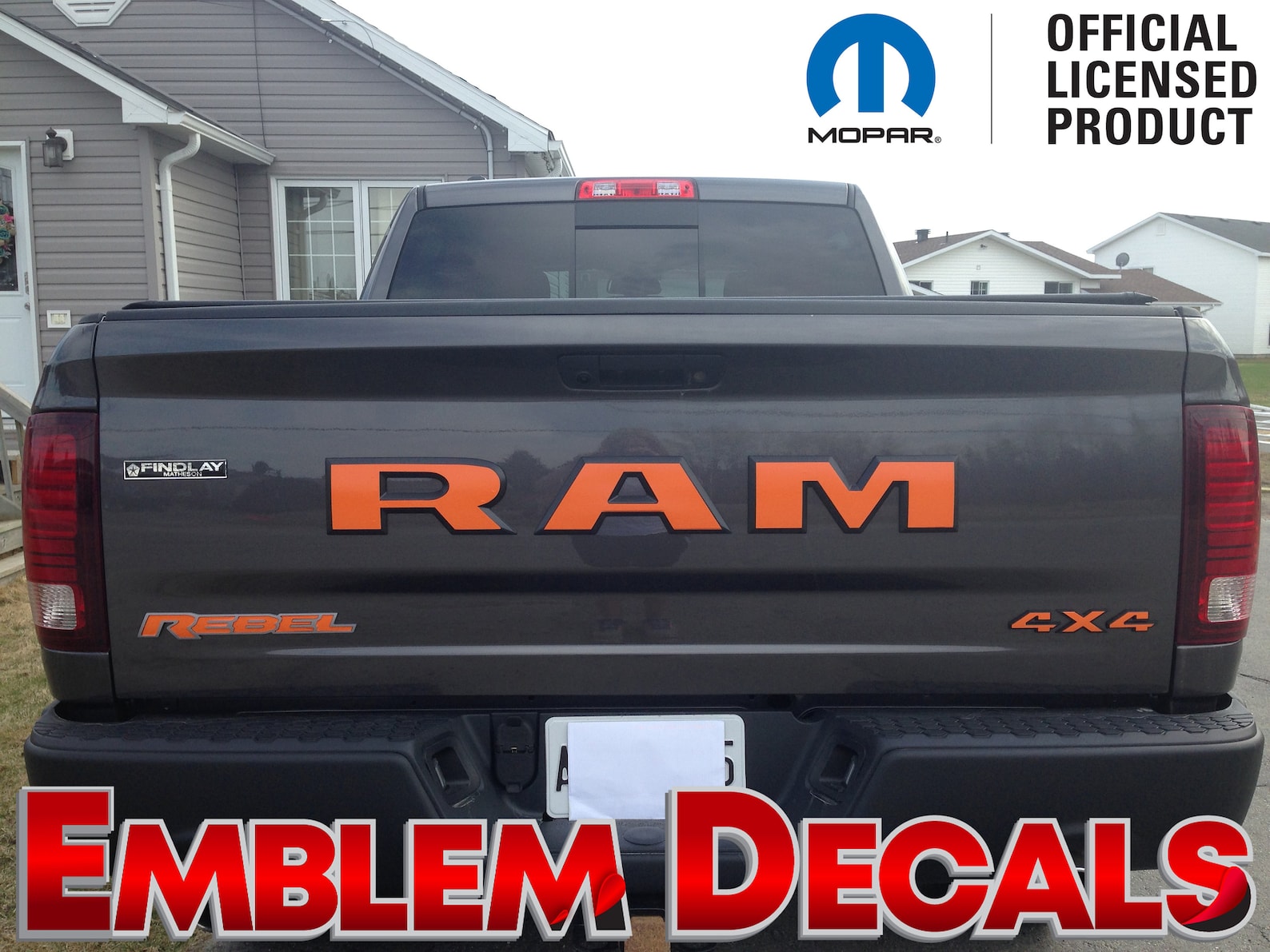 RAM REBEL Tailgate Emblem Decals 2016 2017 2018 USA Designs | Etsy