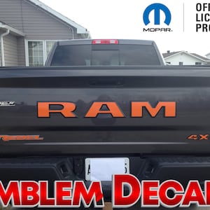 RAM REBEL Tailgate Emblem Decals 2016 2017 2018 USA Designs and Solid ...
