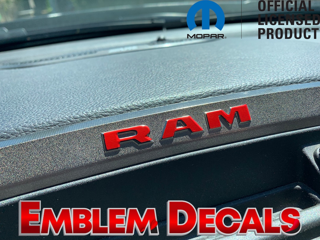 RAM 1500 DT Upper Radio Bezel Console Decals 2019 2020 2021 2022 2023 ...