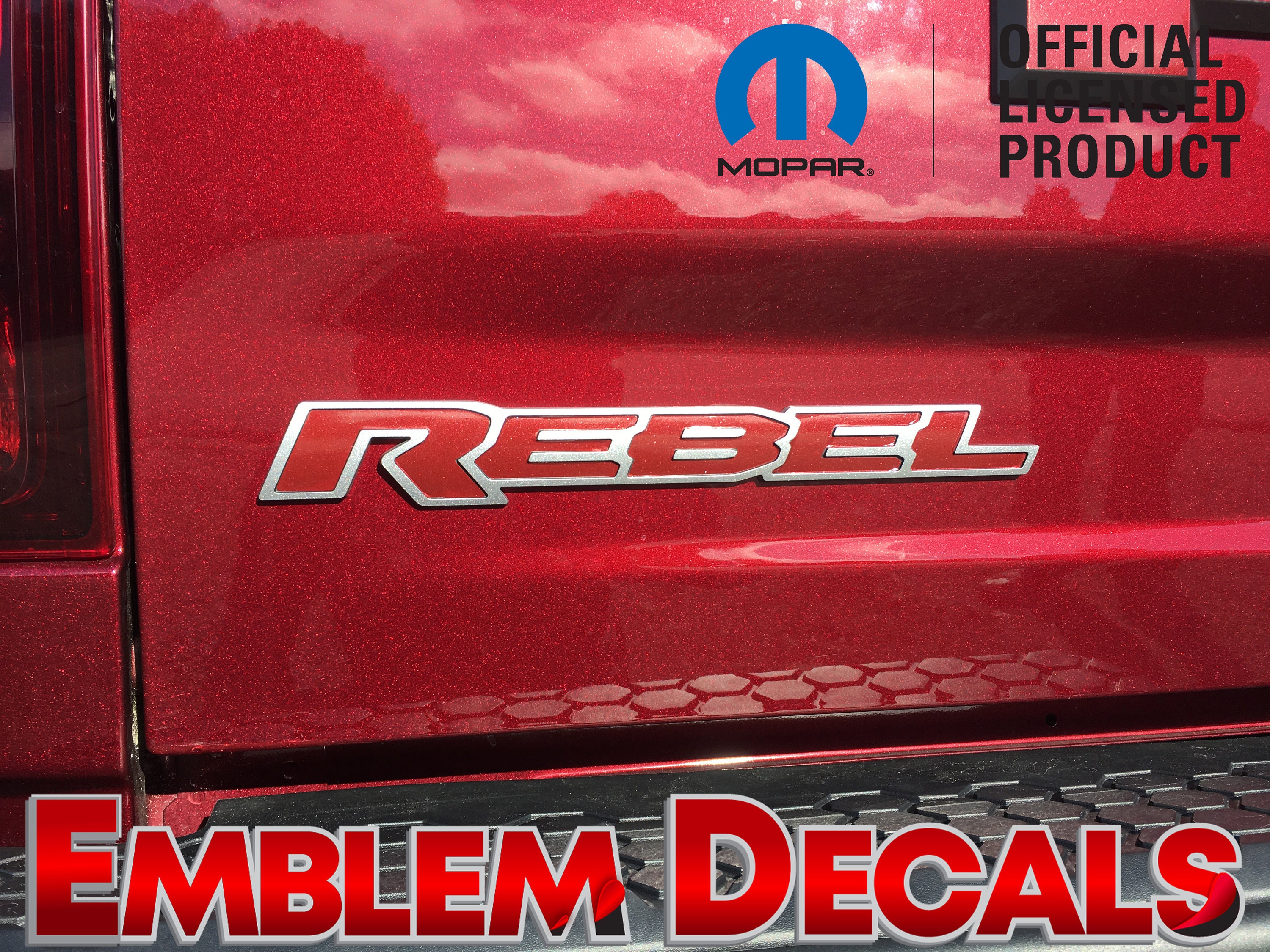 RAM REBEL Rear Emblem Decals 2016 2017 2018 - Etsy