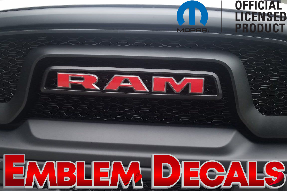 CLASSIC / WARLOCK Only RAM Grill Emblem Decals 2019 2020 2021 2022 2023 ...