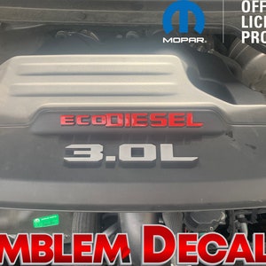 Ram 1500 Ecodiesel 3.0L DT Engine Cover Decal 2019 2020 2021 2022 2023 ...