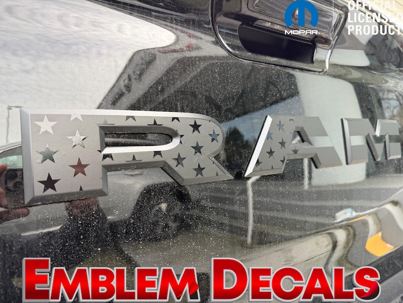 RAM Power Wagon Tailgate Emblem Decal USA Designs & Solid Color 2025 ...