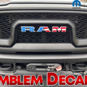 RAM 2500 Power Wagon Grill Emblem Decals 2021 2022 2023 2024 Solid and ...