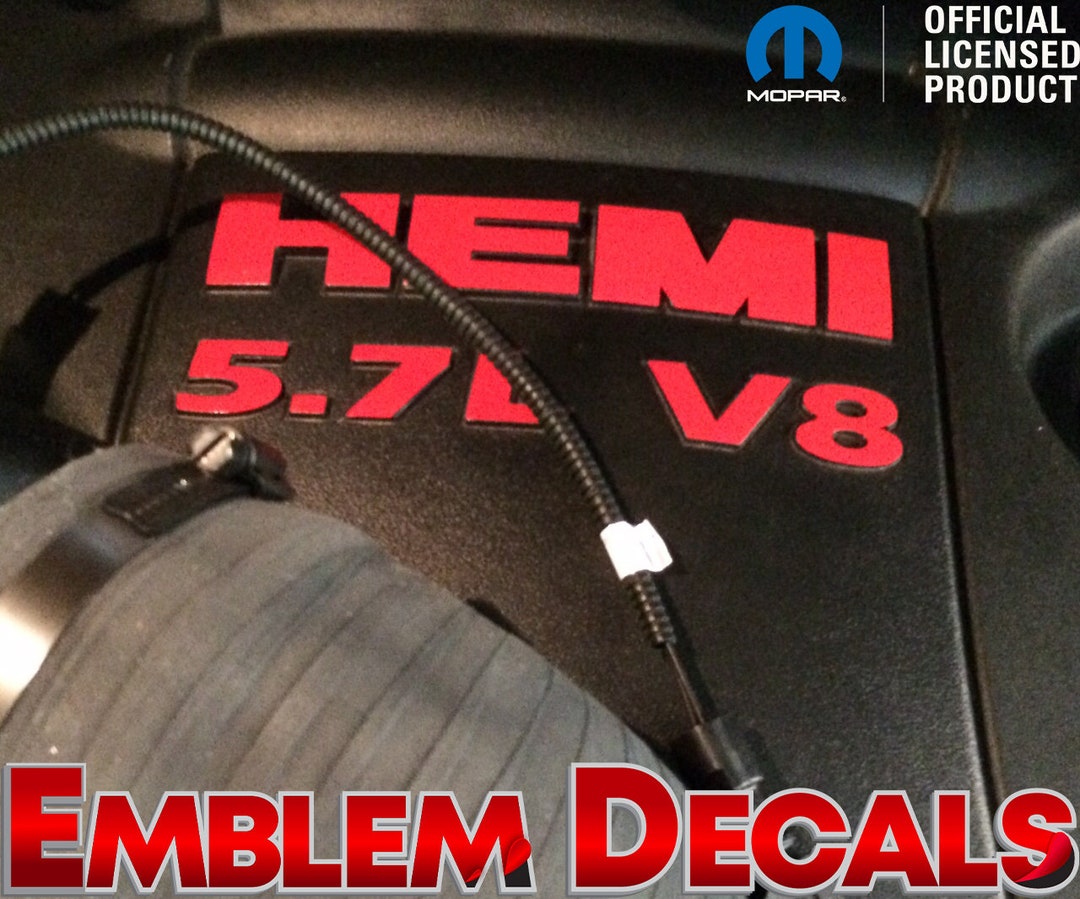 Dodge RAM 1500 4x4 HEMI 5.7L V8 Engine Decals 2009 2010 2011 2012 - Etsy