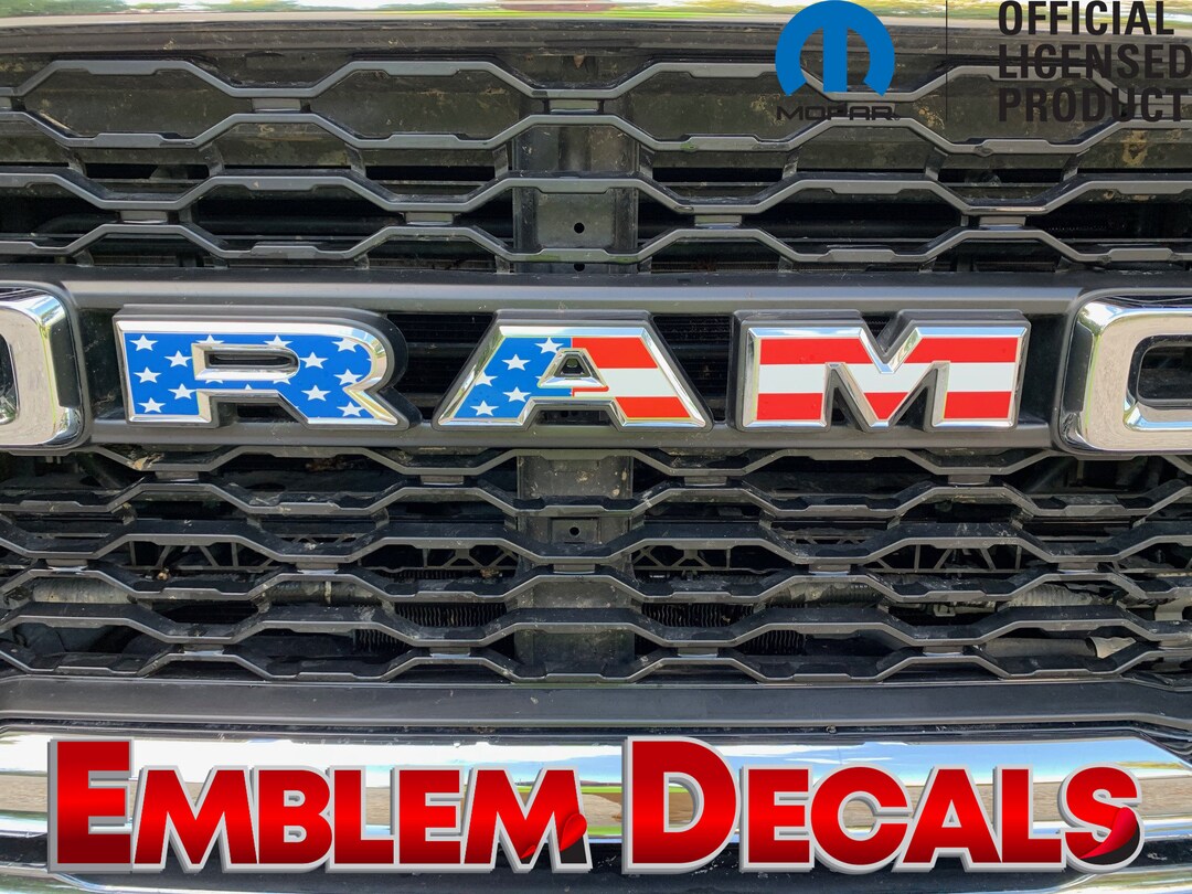 RAM 2500 Grill Emblem Decals 2025+ Solid Color & USA Design 2026 - Etsy