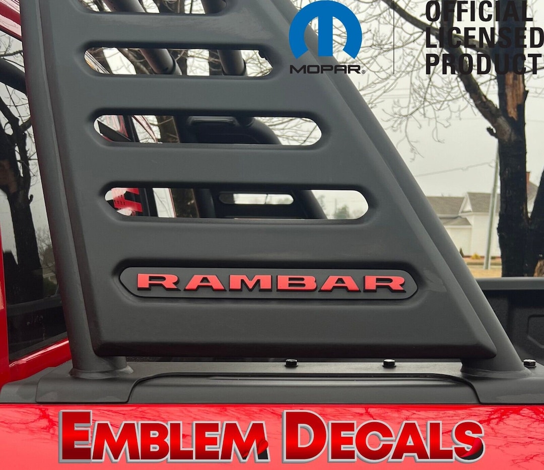 Ram 1500 TRX RAMBAR Emblem Overlay Decal 2021 2022 2023 2024 - Etsy