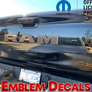 RAM 1500 TRX Tailgate Package Emblem Overlay 2 TONE Decal 2021 2022 ...
