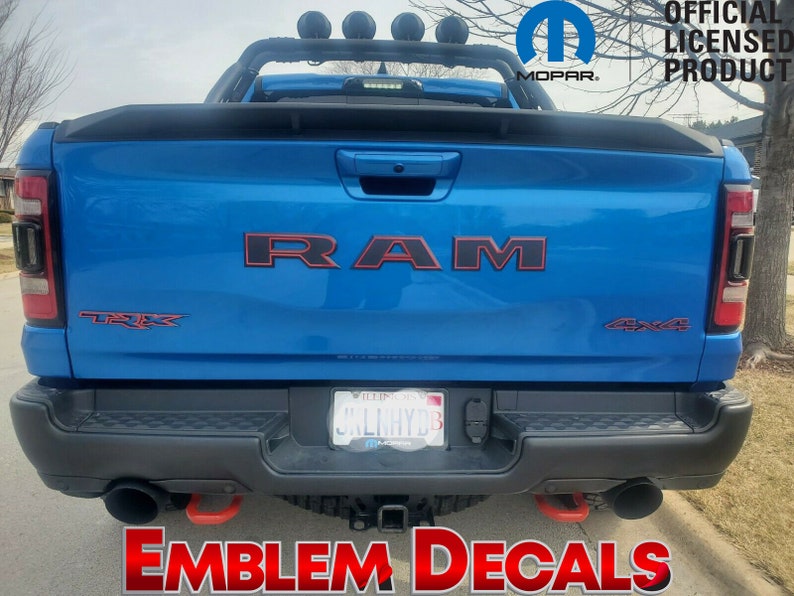 RAM 1500 TRX Tailgate Package Emblem Overlay 2 TONE Decal 2021 - Etsy
