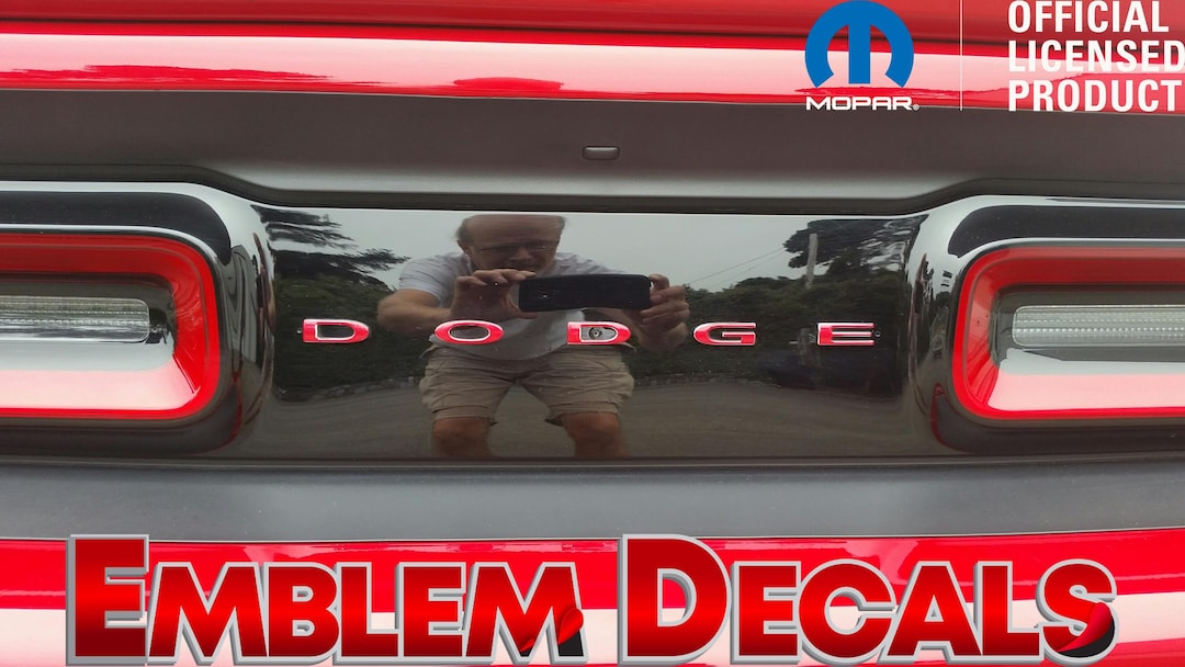 Dodge Challenger Rear DODGE Emblem Decal 2015 2016 2017 2018 2019 2020 ...