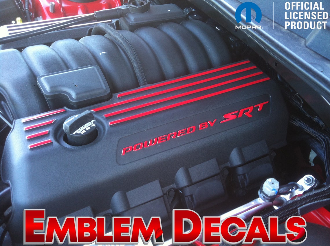 Dodge Charger POWERED BY SRT Engine Decal 11 12 13 14 15 16 17 - Etsy