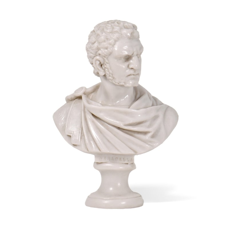 Head of Roman Emperor Caracalla - Handcrafted Carrara Marble Bust ...