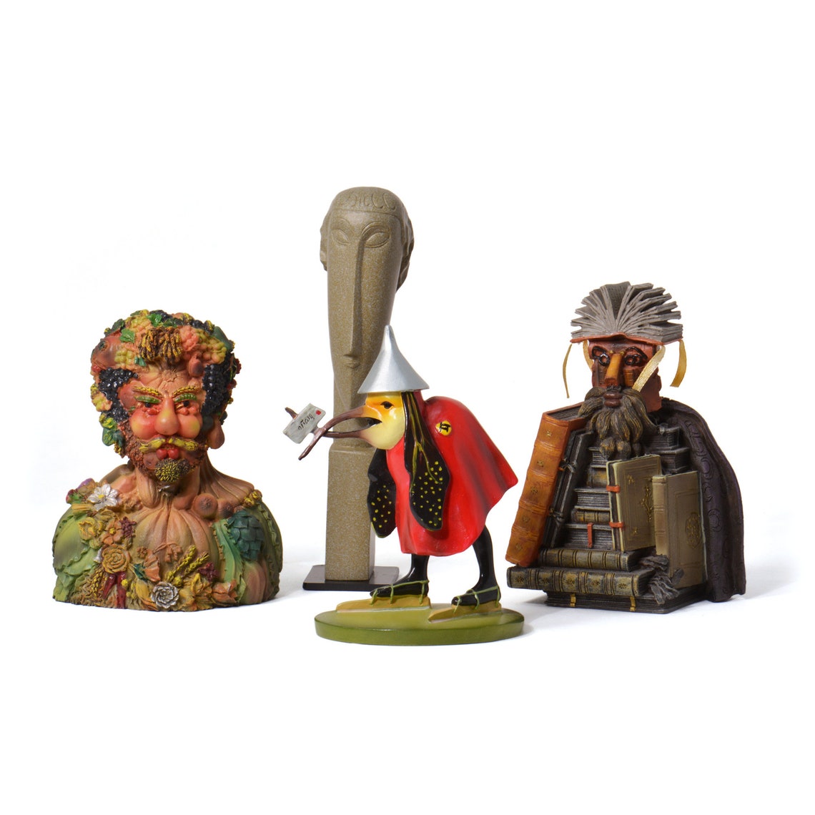 Bosch's Bird Replica, Garden of Earthly Delights Statue, Glazed Resin ...