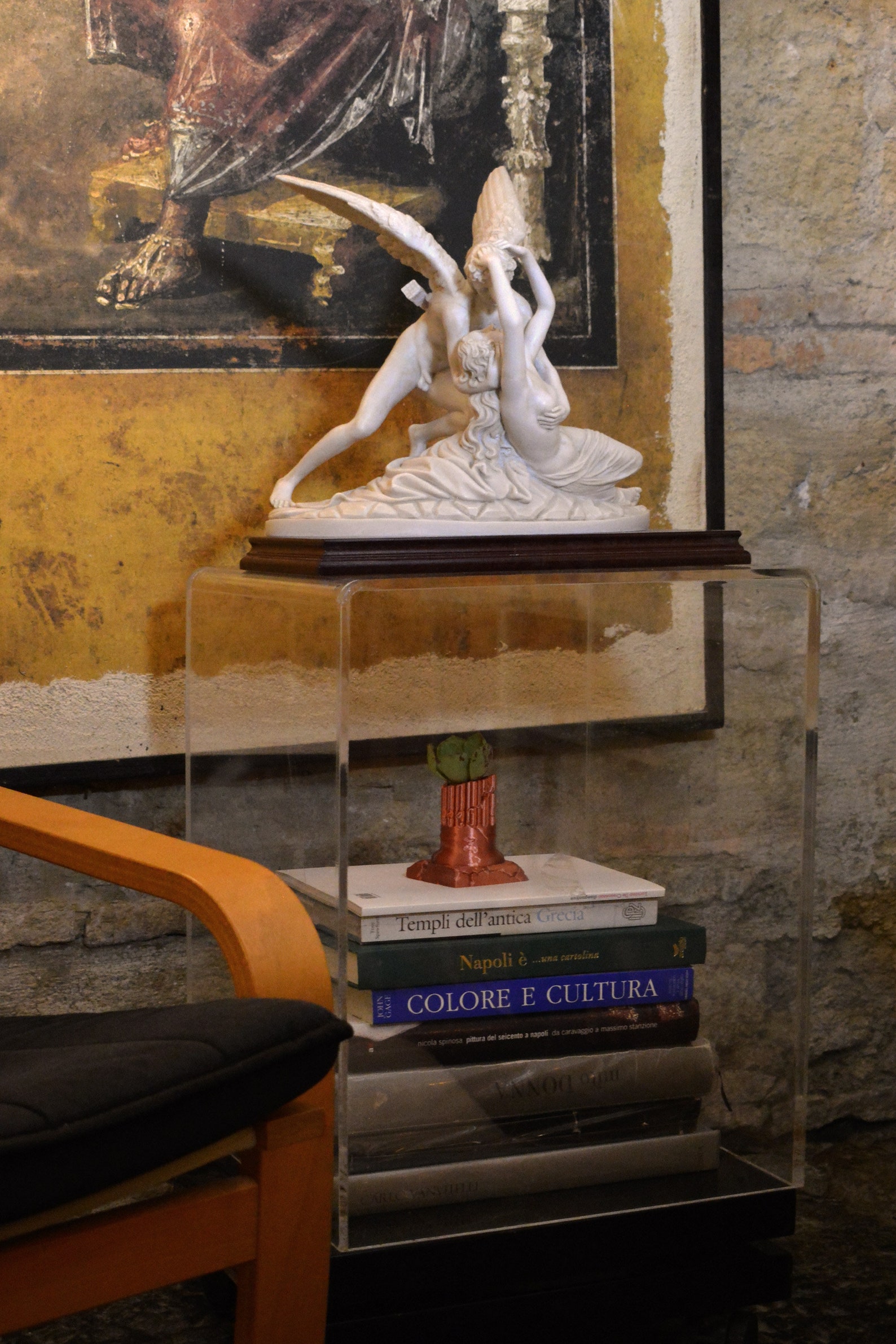 Cupid and Psyche Marble Statue on Wooden Base H 133 Inch 34 - Etsy