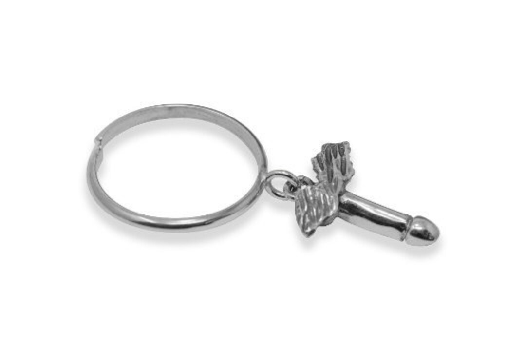 Pompeii Fascinus Ring – Sterling Silver Winged Phallus Amulet, Handmade ...