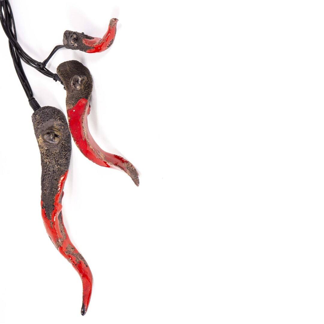 Lace Horn in Lava Stone Neapolitan Craftsmanship, Hand Painted, Gift ...