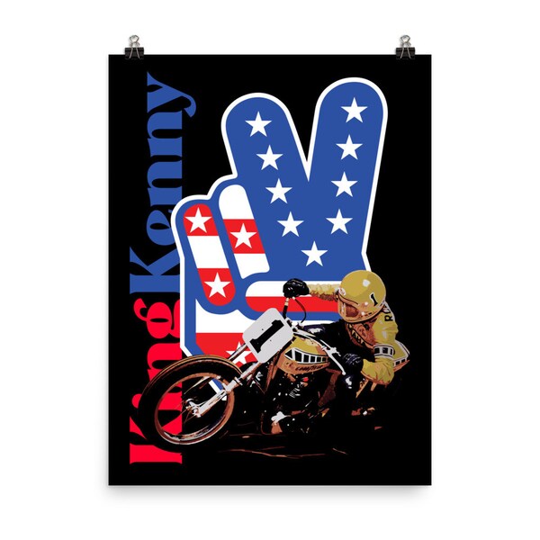 Flat Track Racing Poster - Etsy