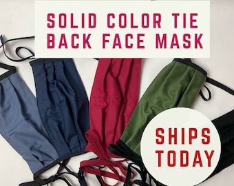 Tie Back Face Mask - Etsy