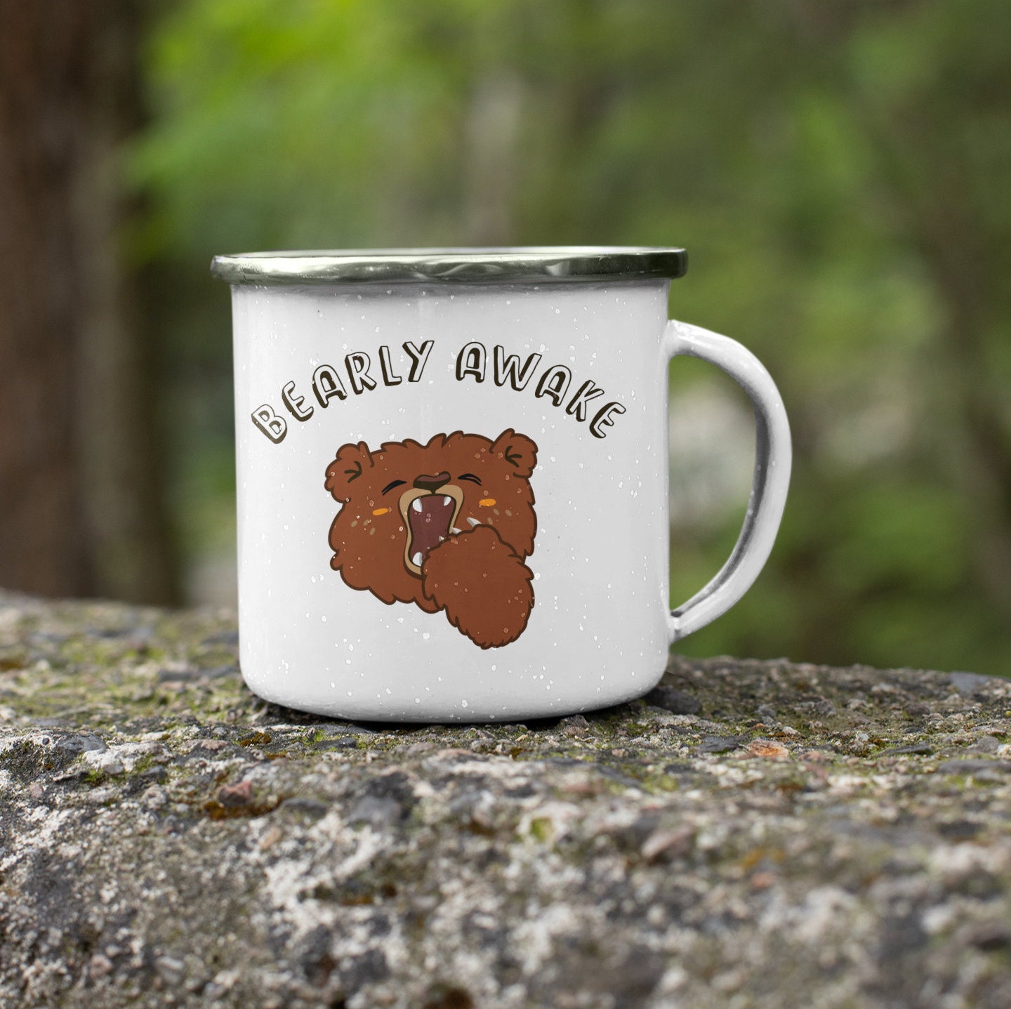 Bearly Awake Funny Tired Mug Gift Present Camping Mug | Etsy
