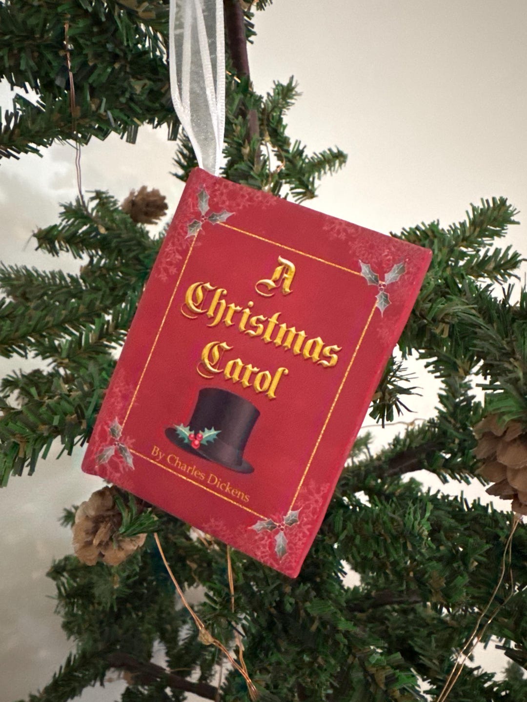 A Christmas Carol by Charles Dickens - Miniature Printed Book Ornament ...