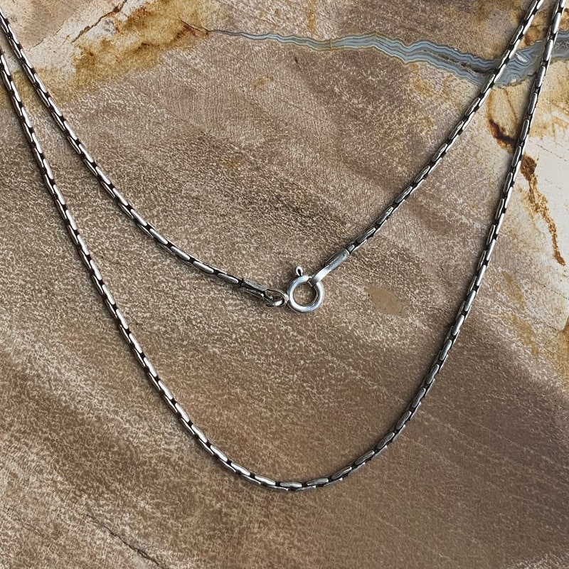 Silver Chain Necklace - Etsy