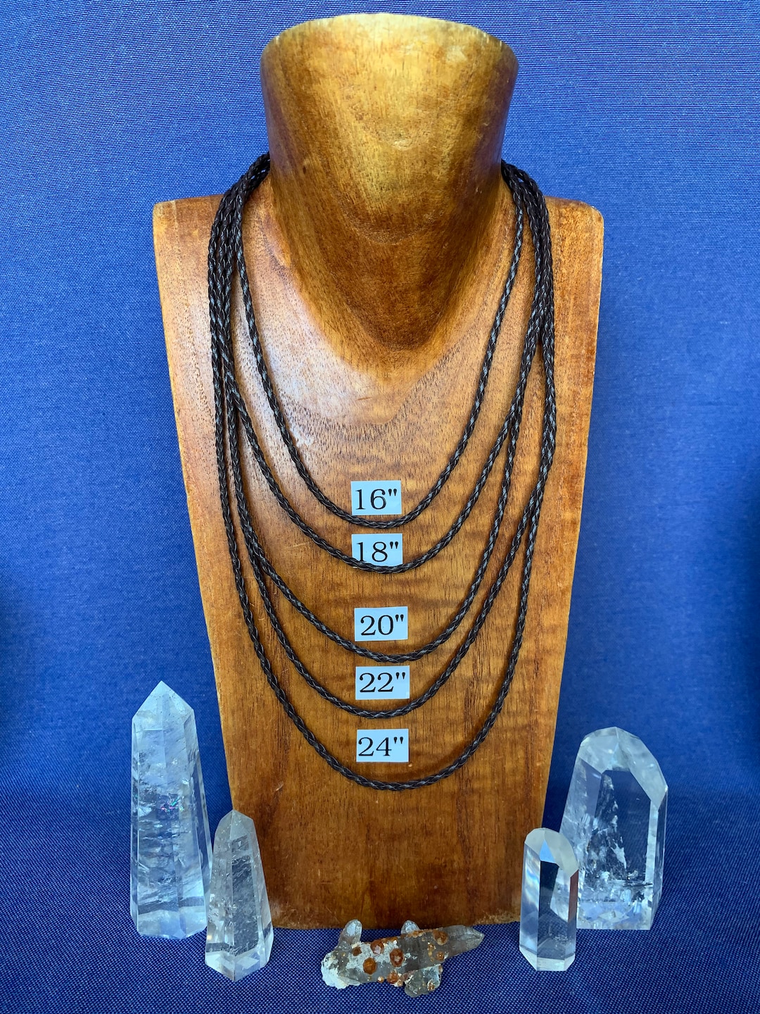Brown Cord Necklace Made With Stainless Steel Claps 316L Different ...