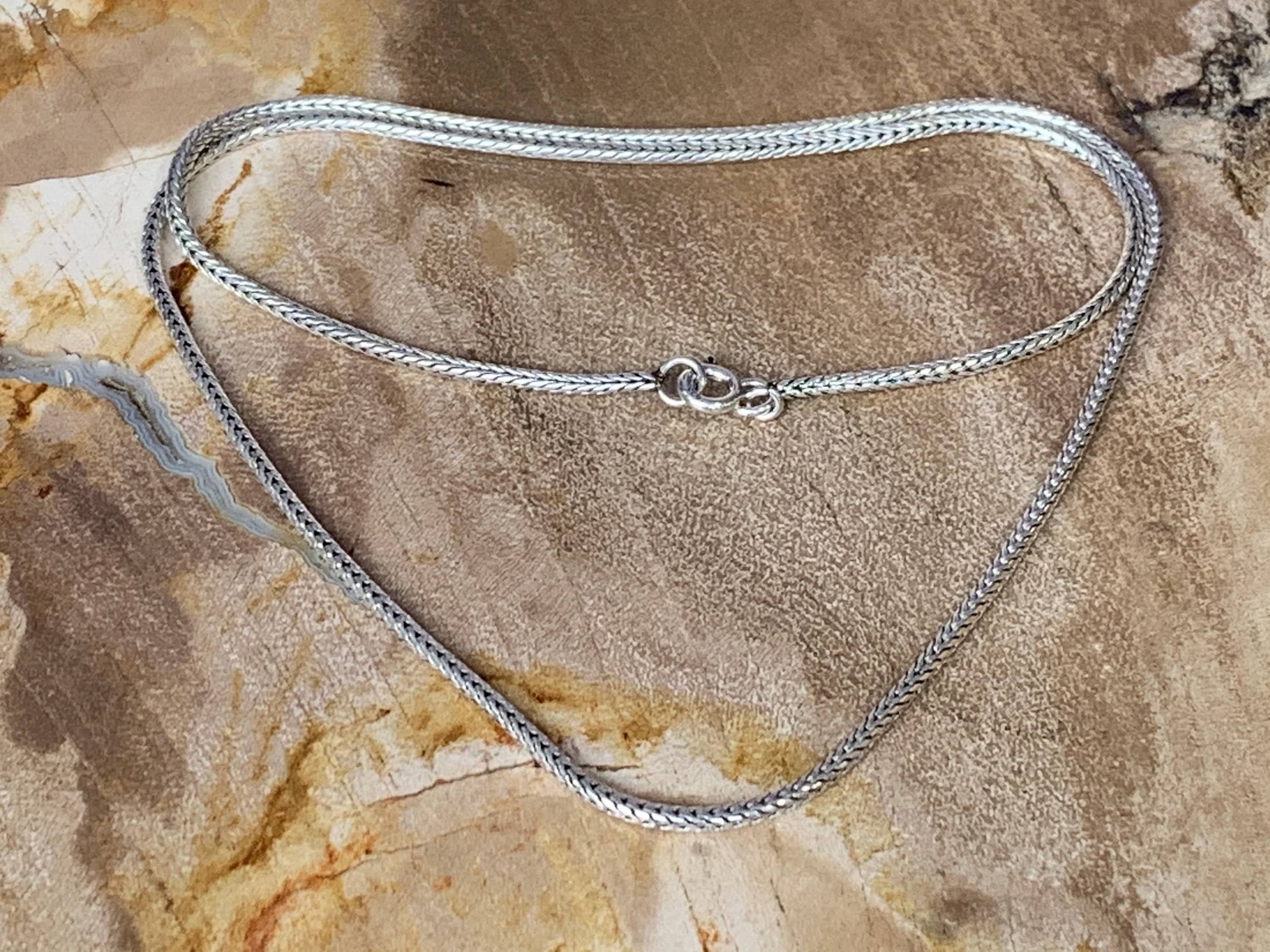 Sterling silver oxidized snake chain for man's | Etsy