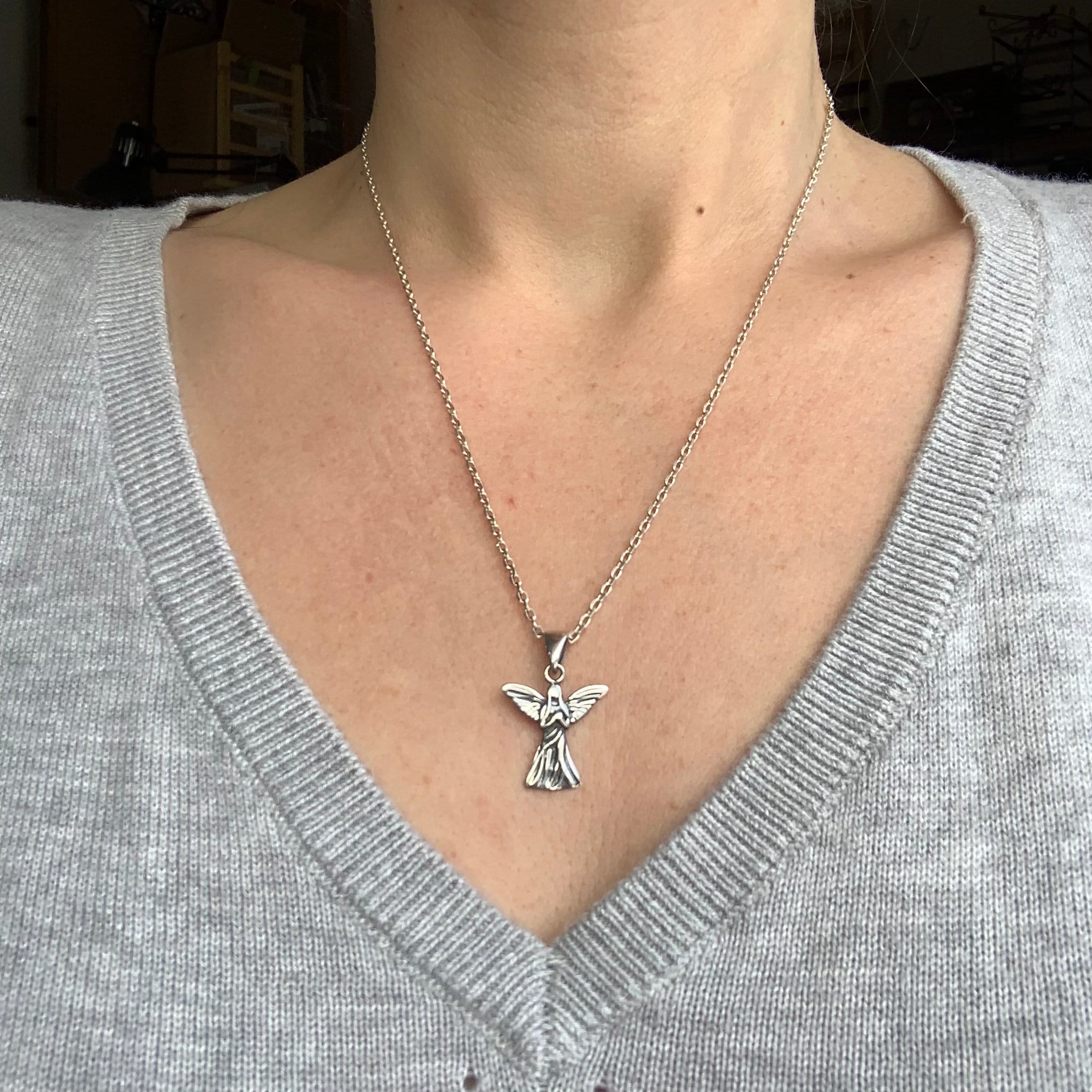 Pendentif ange en argent sterling collier ange protection - Etsy Canada
