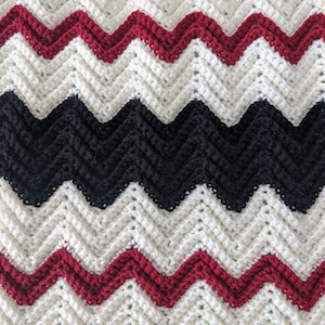 Ridged Chevron Afghan Pattern, Crochet Pattern, Instant Download - Etsy