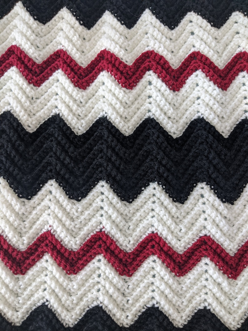 Ridged Chevron Afghan Pattern, Crochet Pattern, Instant Download - Etsy
