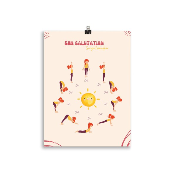 Sun Salutation Poster - Etsy