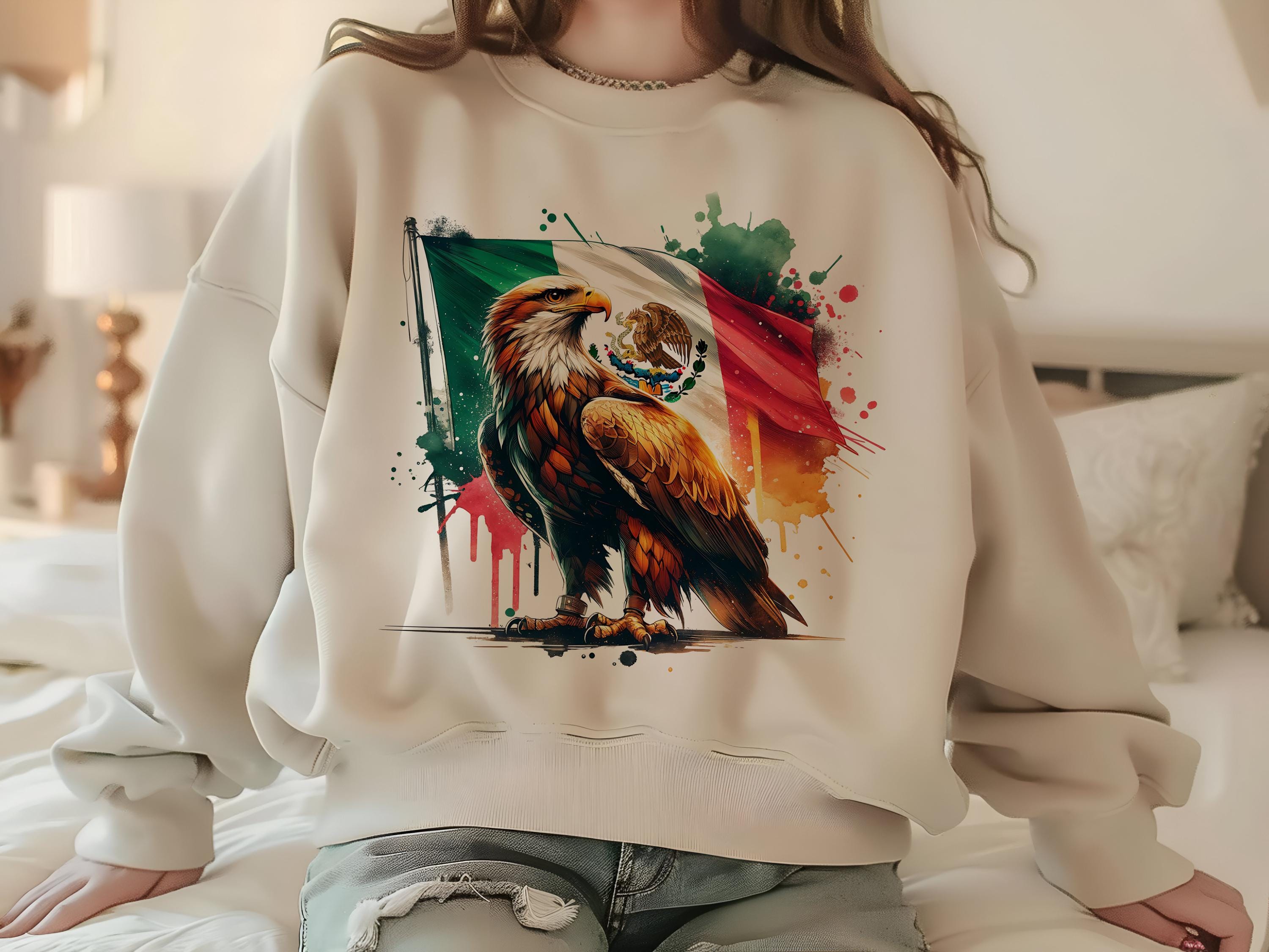 Mexican Flag Eagle PNG Mexico Clipart Sublimation Tshirt Design, Patriotic Png Mexico Eagle Clip ...
